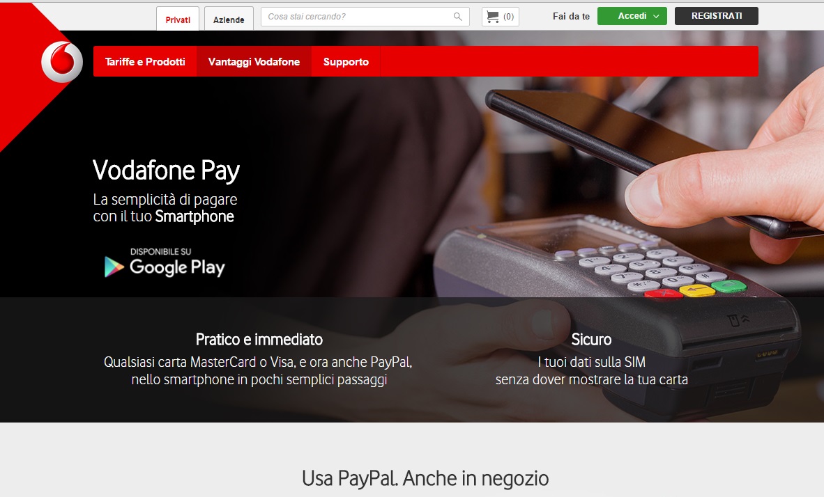 Scarica l'App Vodafone Pay e fai shopping pagando con il cellulare!Agoprime
